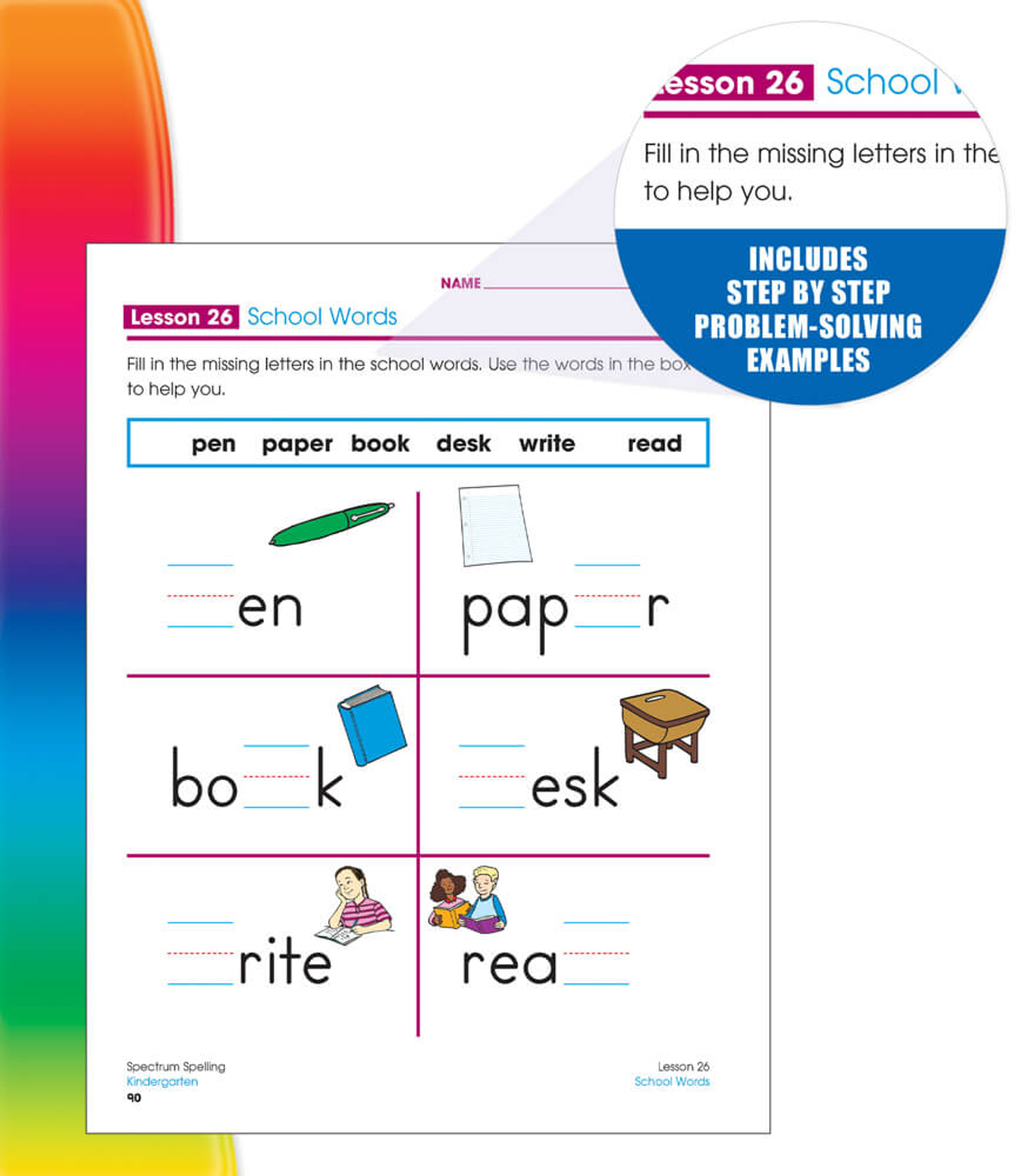Grade K Spectrum Spelling Workbook eBook (PDF)