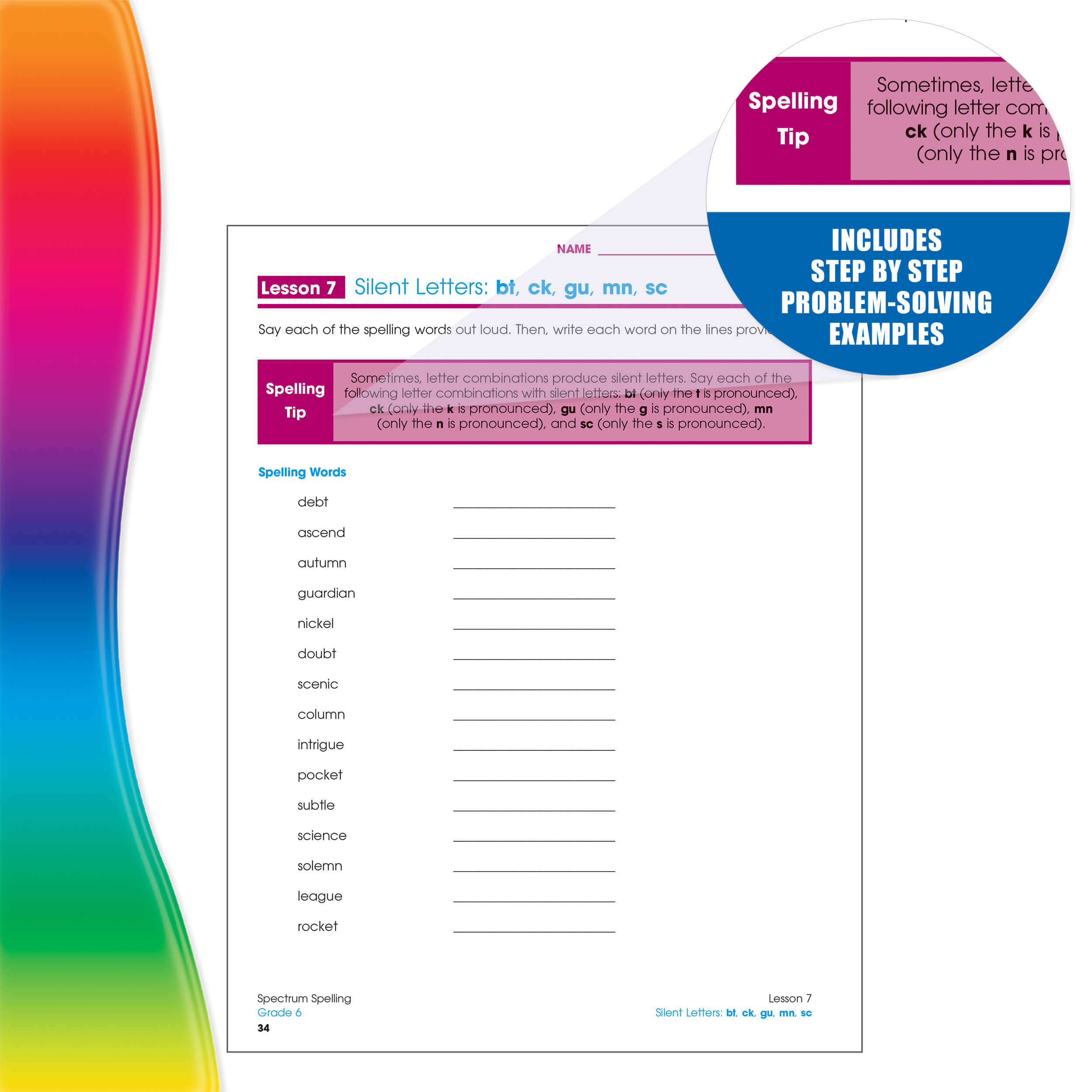 Grade 6 Spectrum Spelling Workbook eBook (PDF)