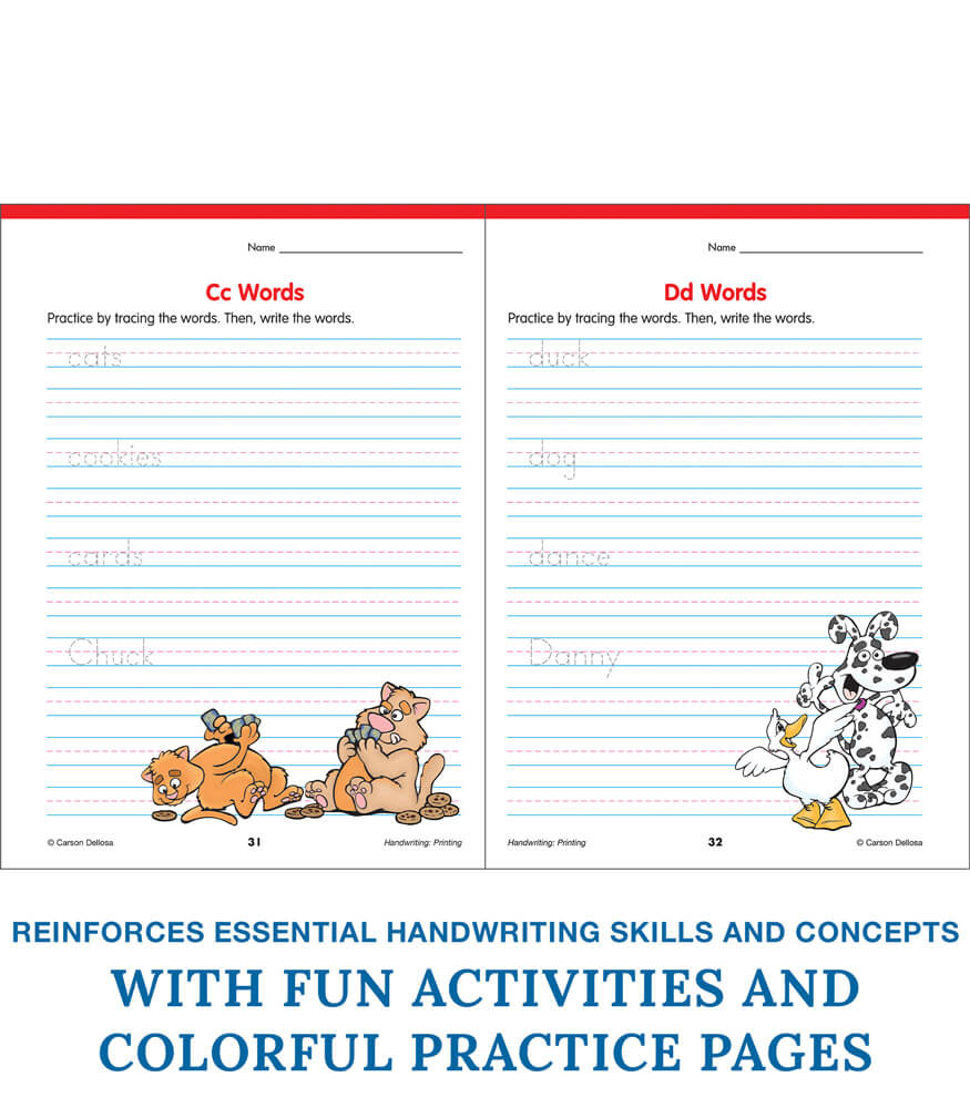 Grade K-2 Handwriting: Printing Workbook Paperback