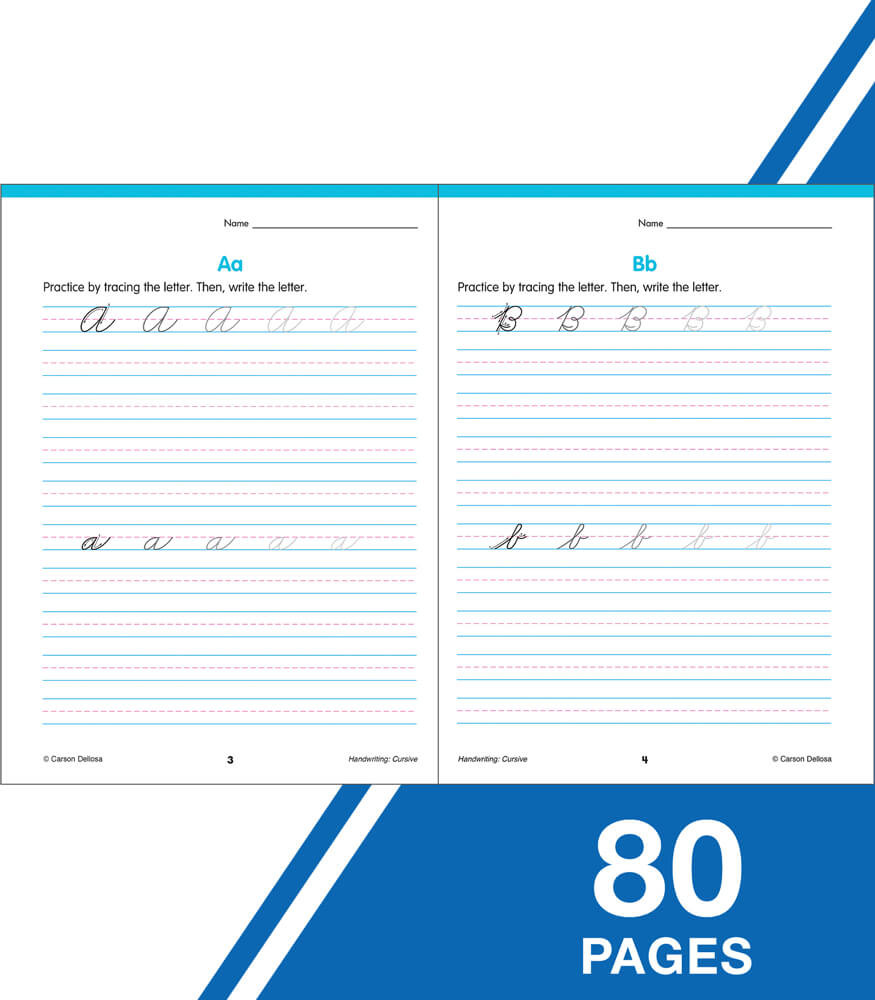 Grade 3-5 Handwriting: Cursive Workbook Paperback