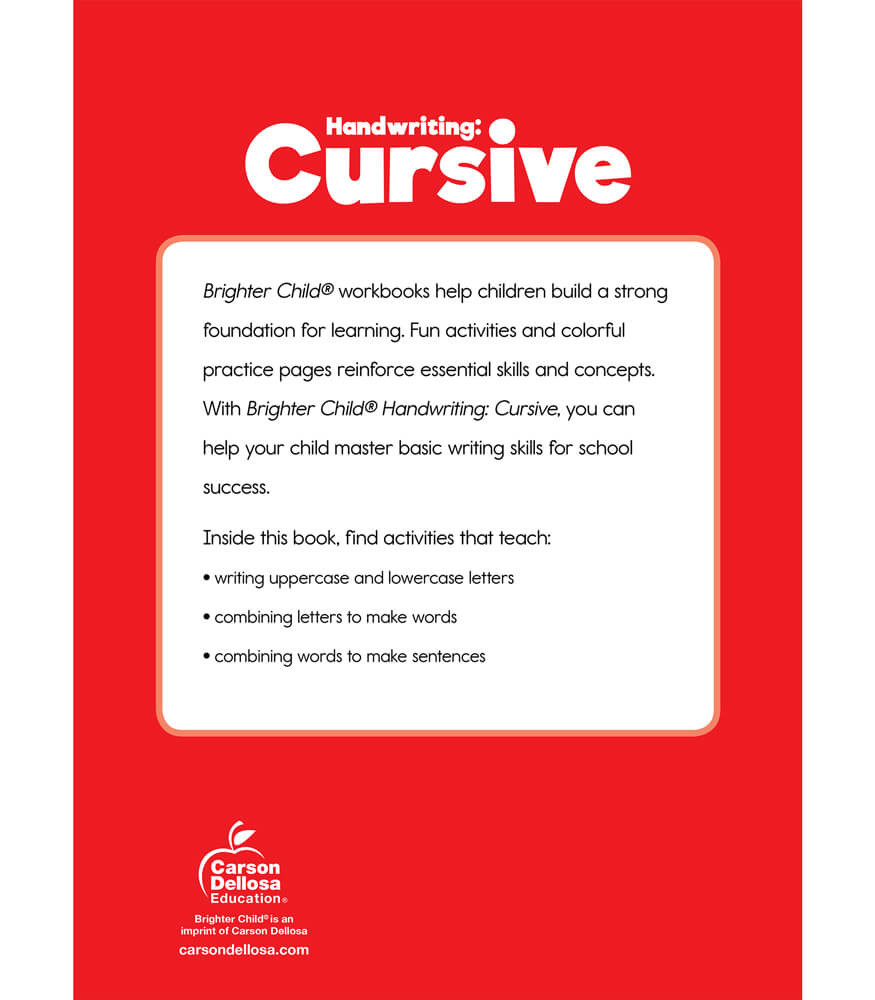 Grade 3-5 Handwriting: Cursive Workbook eBook (PDF)
