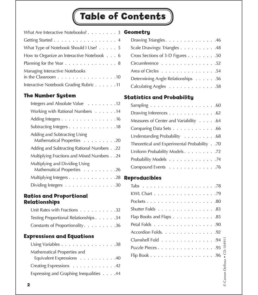 Grade 7 Interactive Notebooks: Math Resource Book eBook