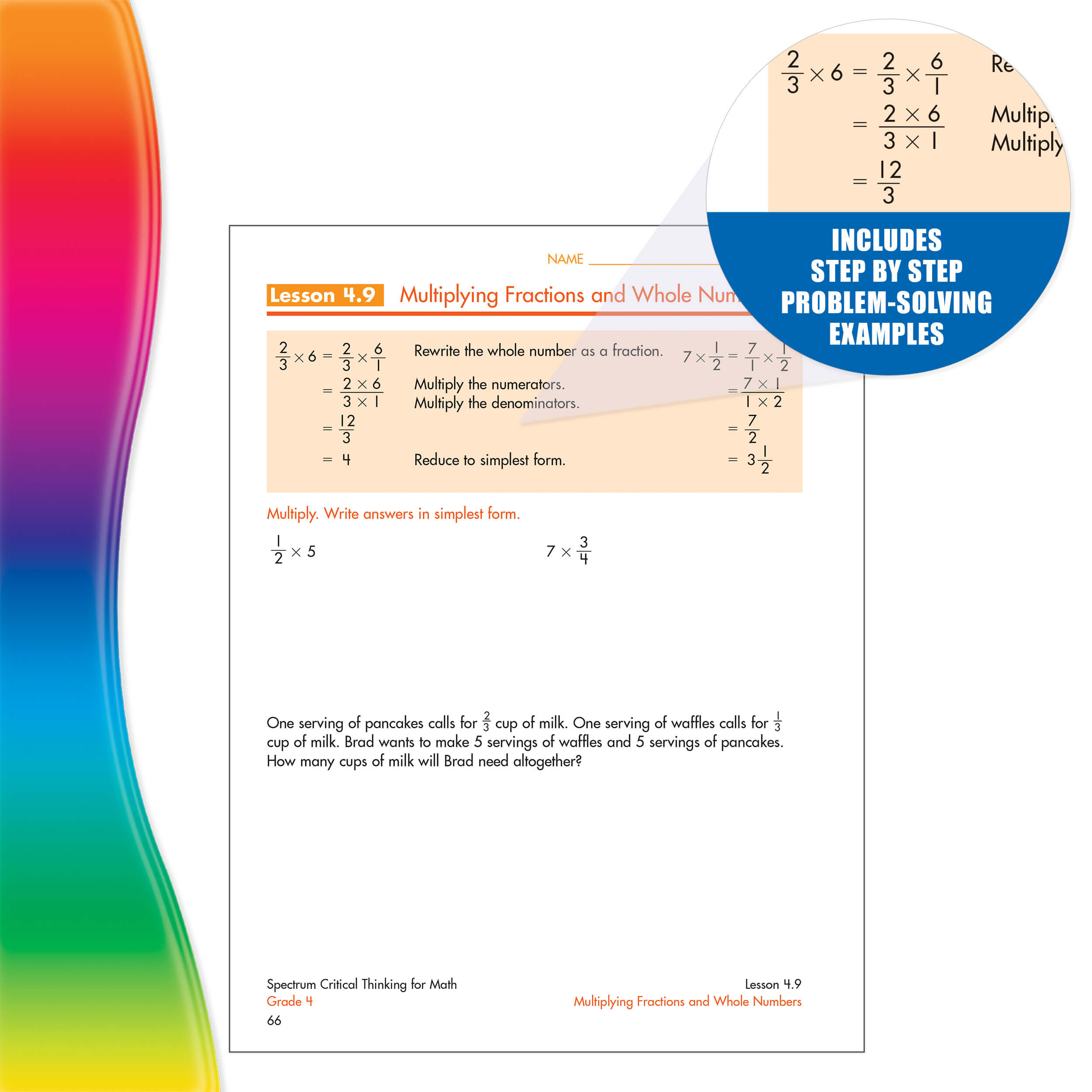 Grade 4 Spectrum Critical Thinking for Math Workbook eBook