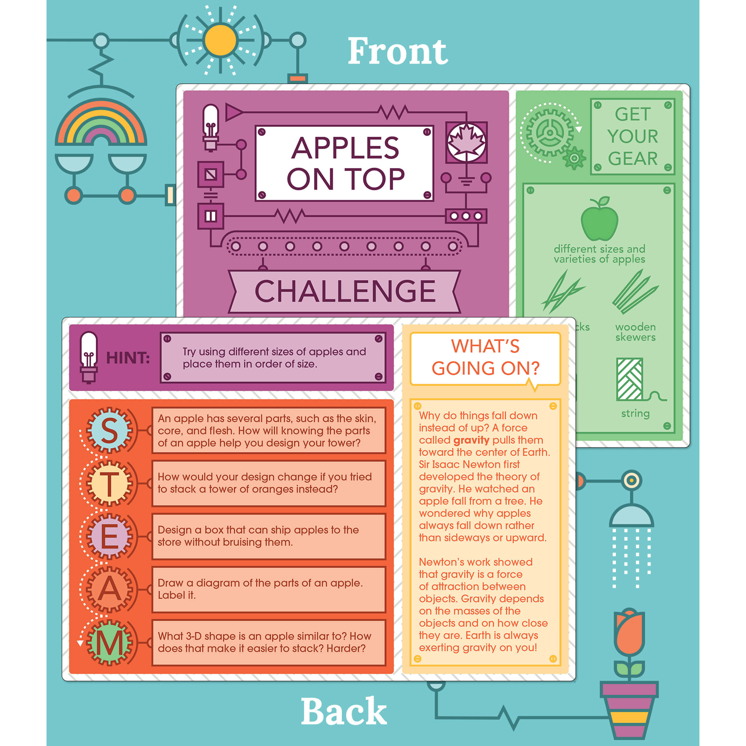 Grade 2-5 Seasonal STEM Challenges Science Learning Cards