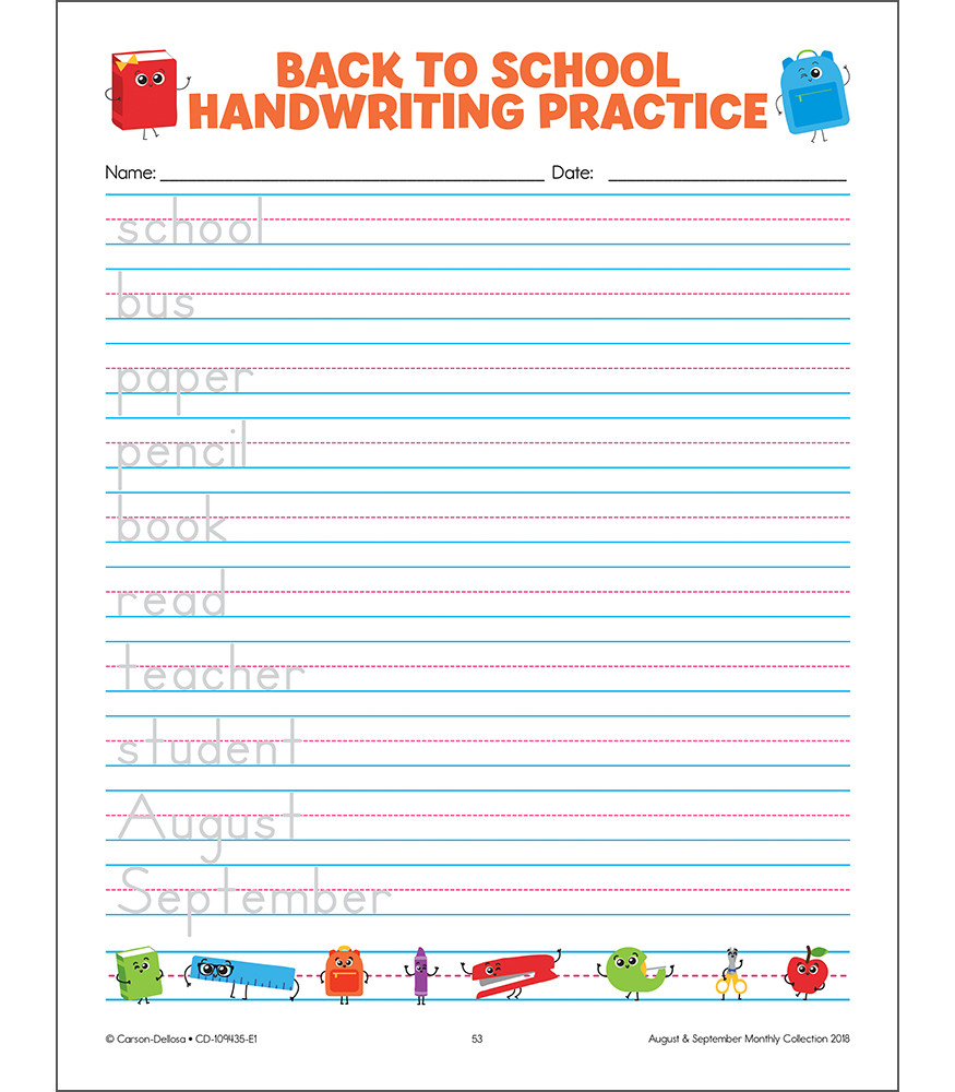 August & September Monthly Printable Collection Grade 2