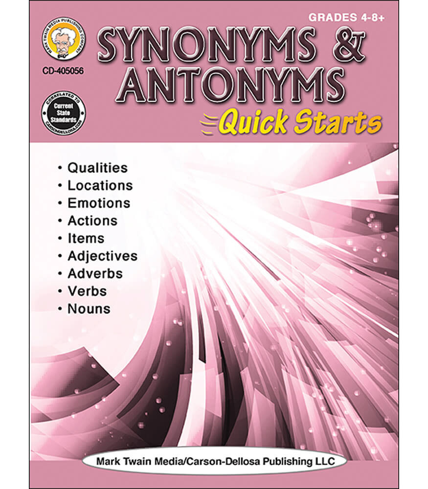 Synonyms & Antonyms Quick Starts Workbook Grade 4-12 eBook