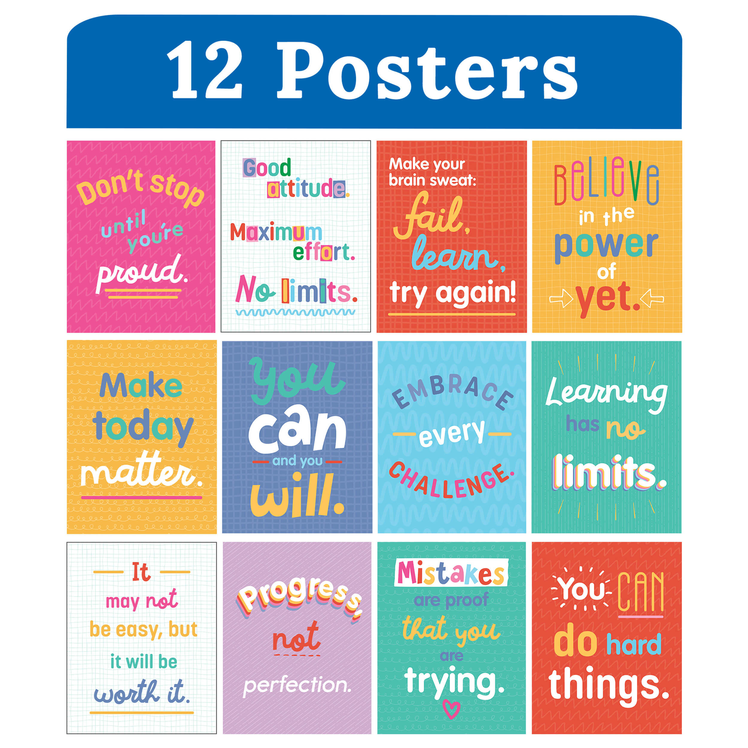 Mini Posters: Growth Mindset Quotes Poster Set