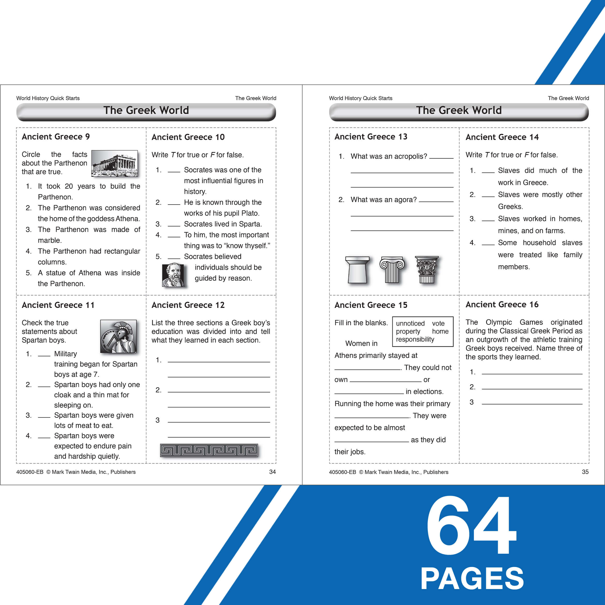 Grade 4-12 World History Quick Starts Workbook Paperback