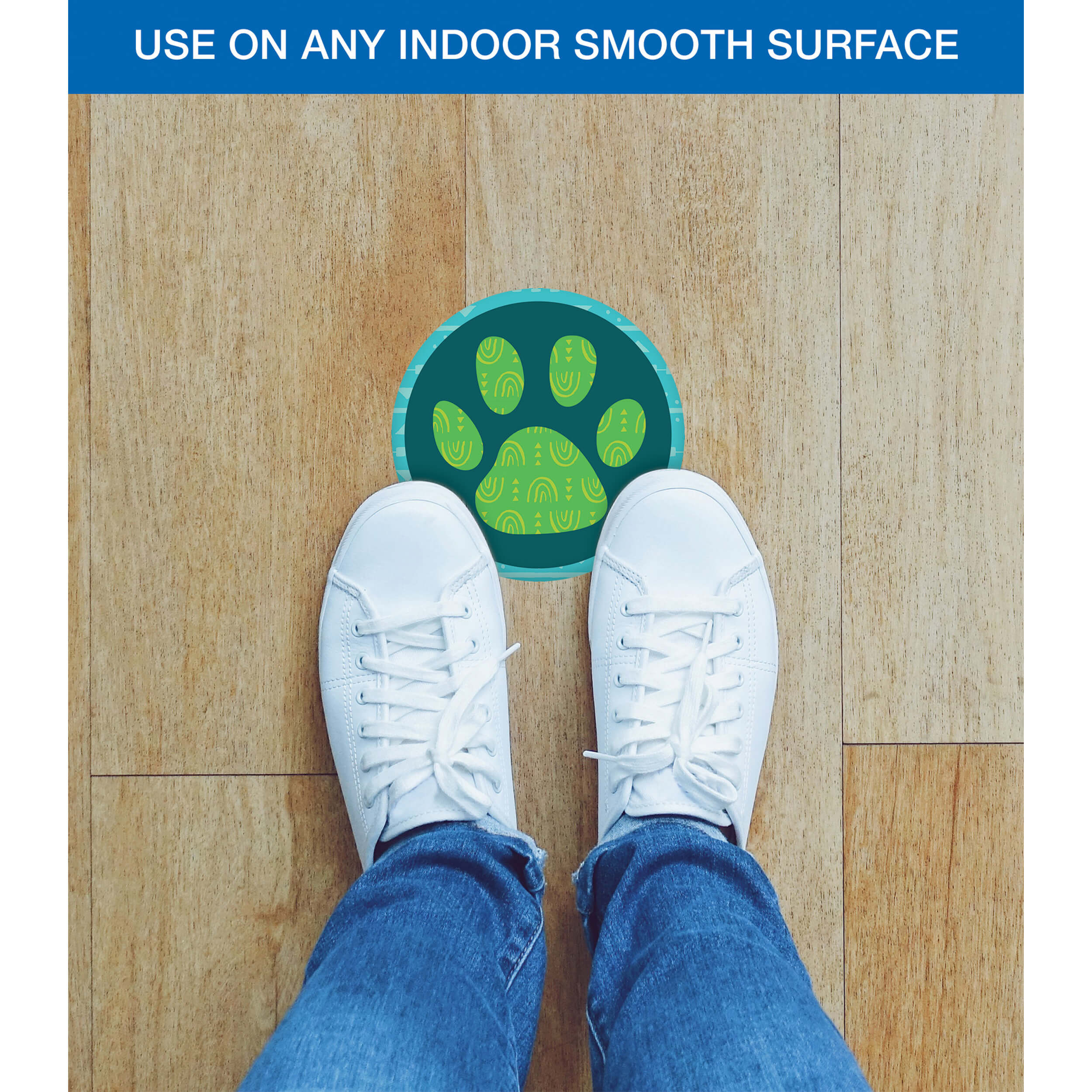 Grade P-12 Paw Print 5" Floor Decals Sticker Pack