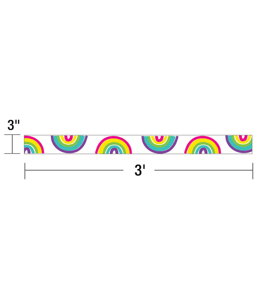 Rainbows Straight Bulletin Board Borders 36'