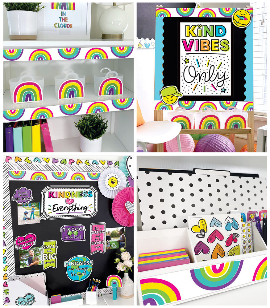 Rainbows Straight Bulletin Board Borders 36'