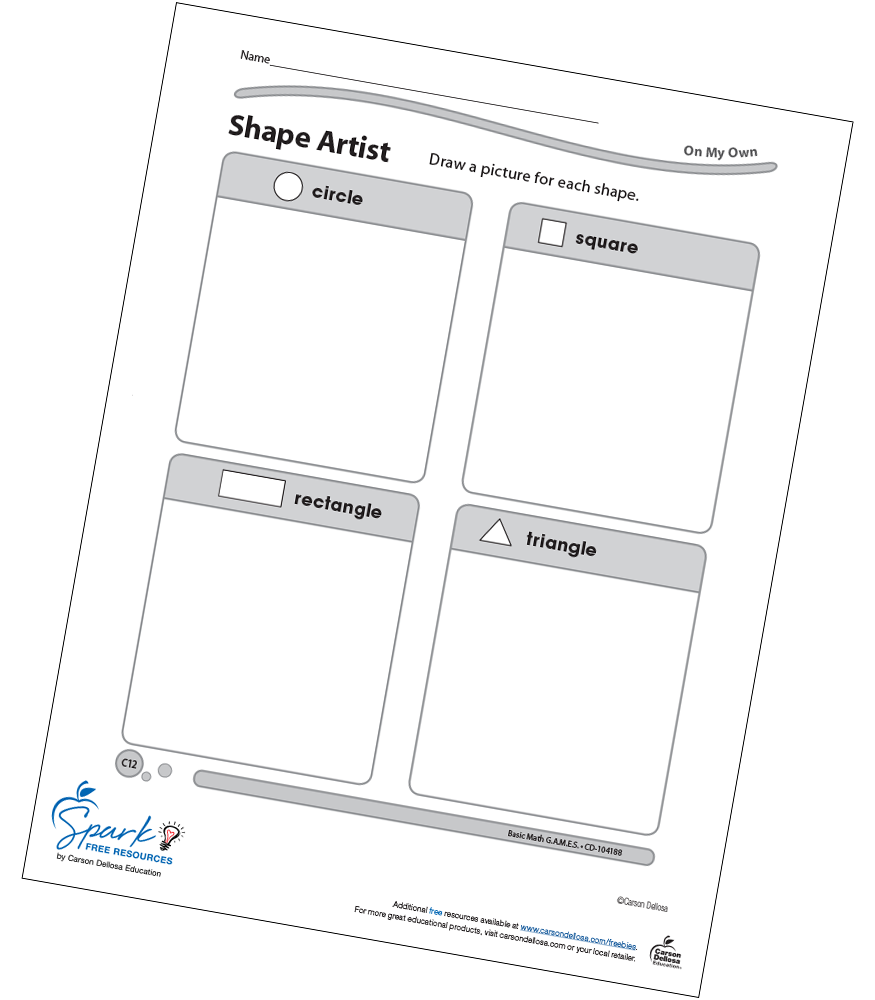 Shape Artist Free Printable | Carson Dellosa