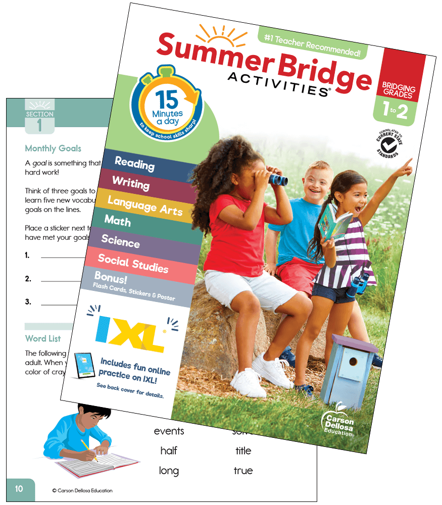 Summer Bridge Activities Grade 1-2 Free Sample | Carson Dellosa