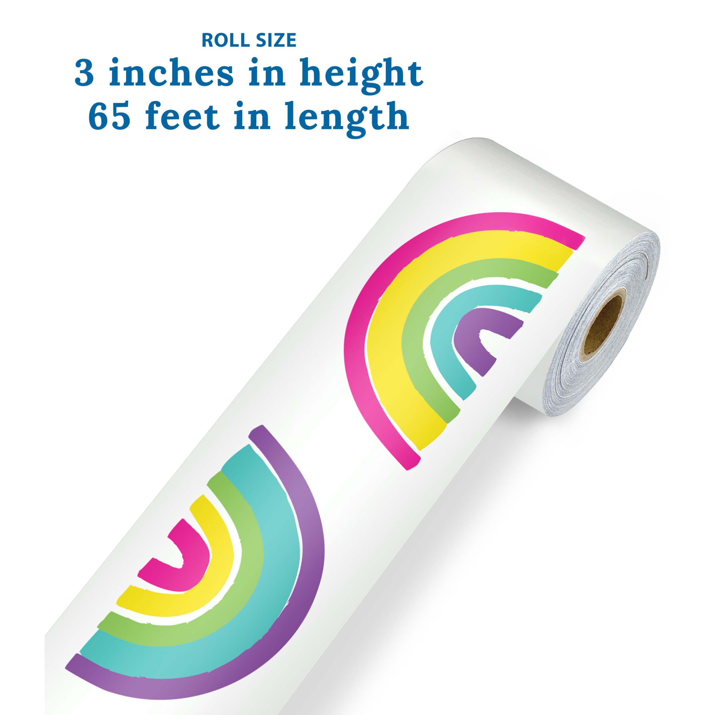 65' Rainbows Rolled Straight Bulletin Board Borders