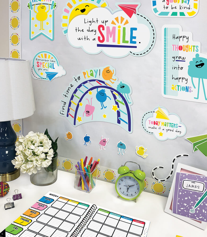 Happy Place Motivational Mini Bulletin Board Set