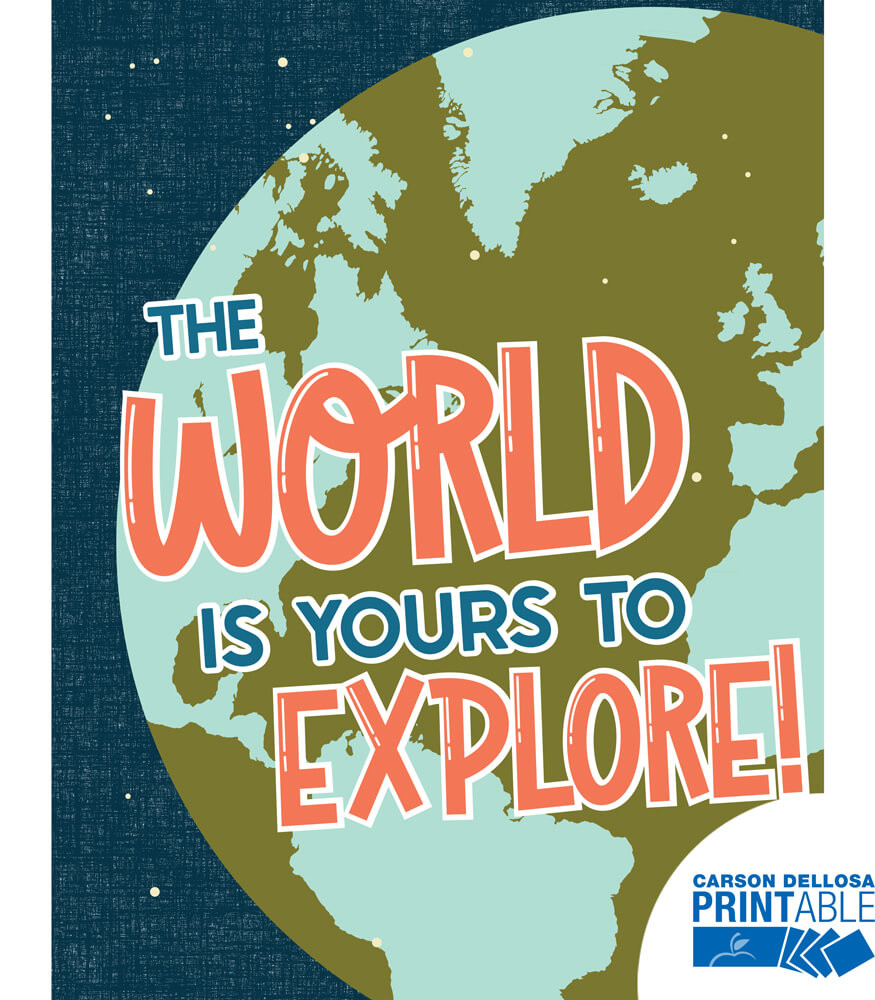 Let's Explore Motivational Printable Poster Set