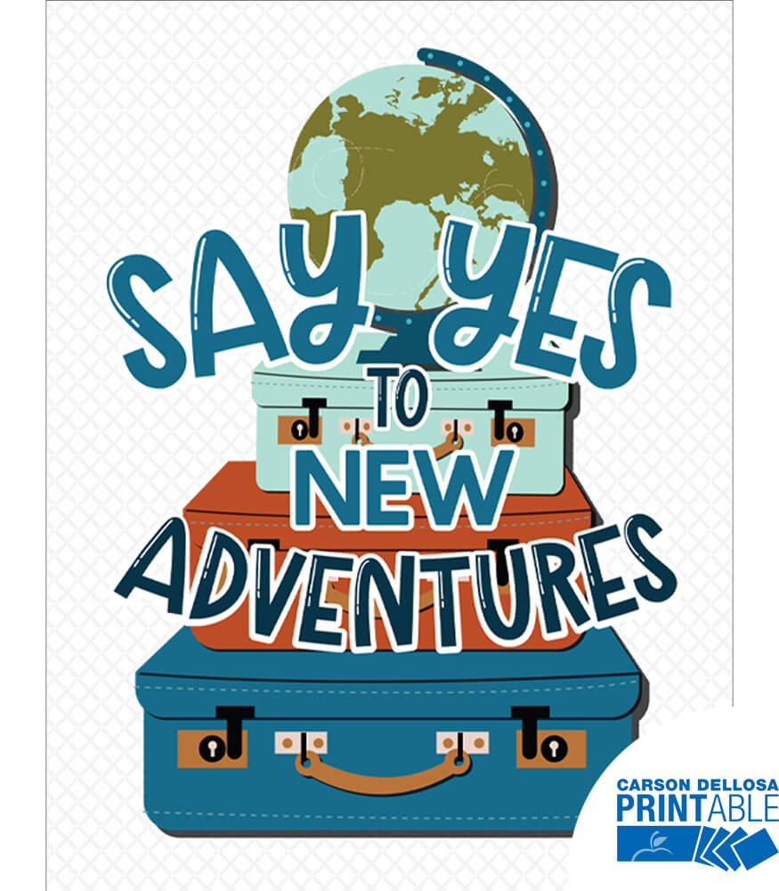 Let's Explore Motivational Printable Poster Set