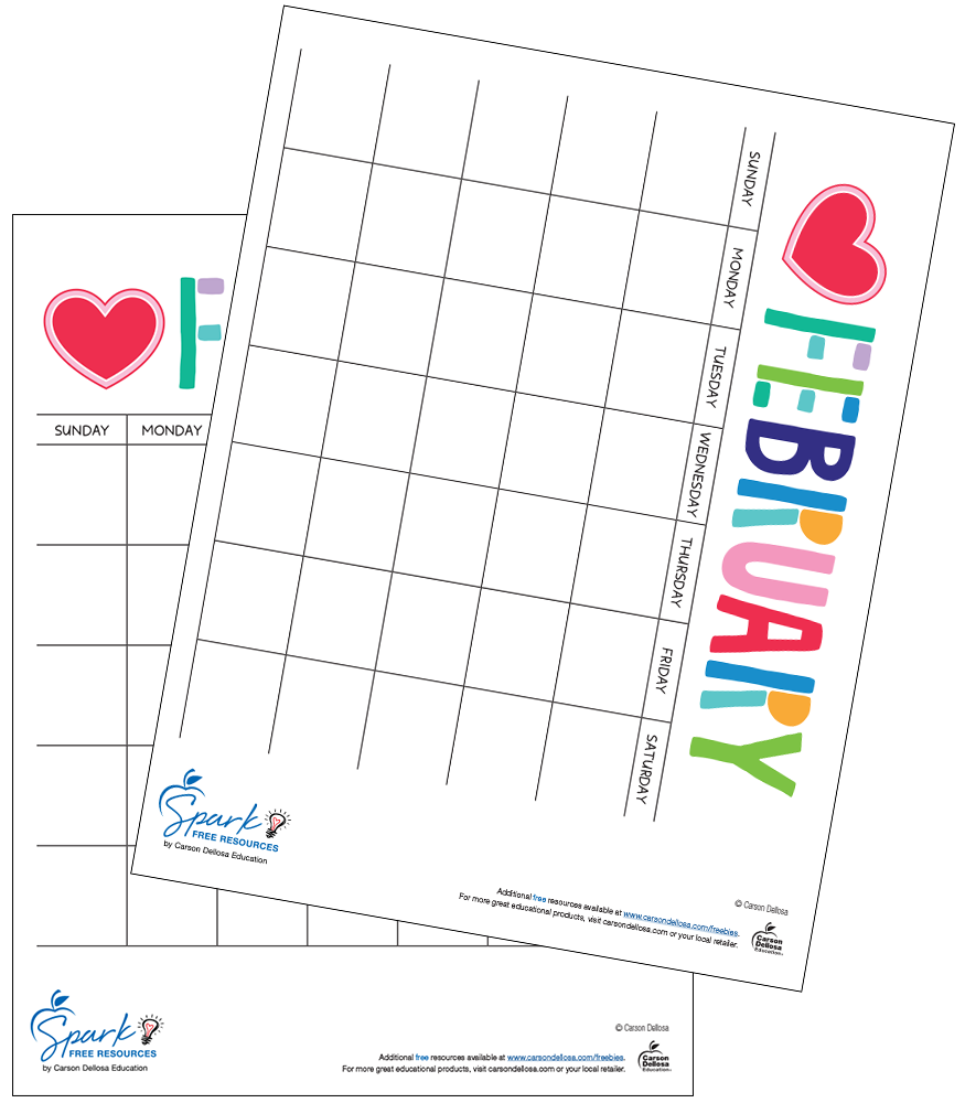 February Editable Calendar - PDF & Google Classroom - Landscape ...