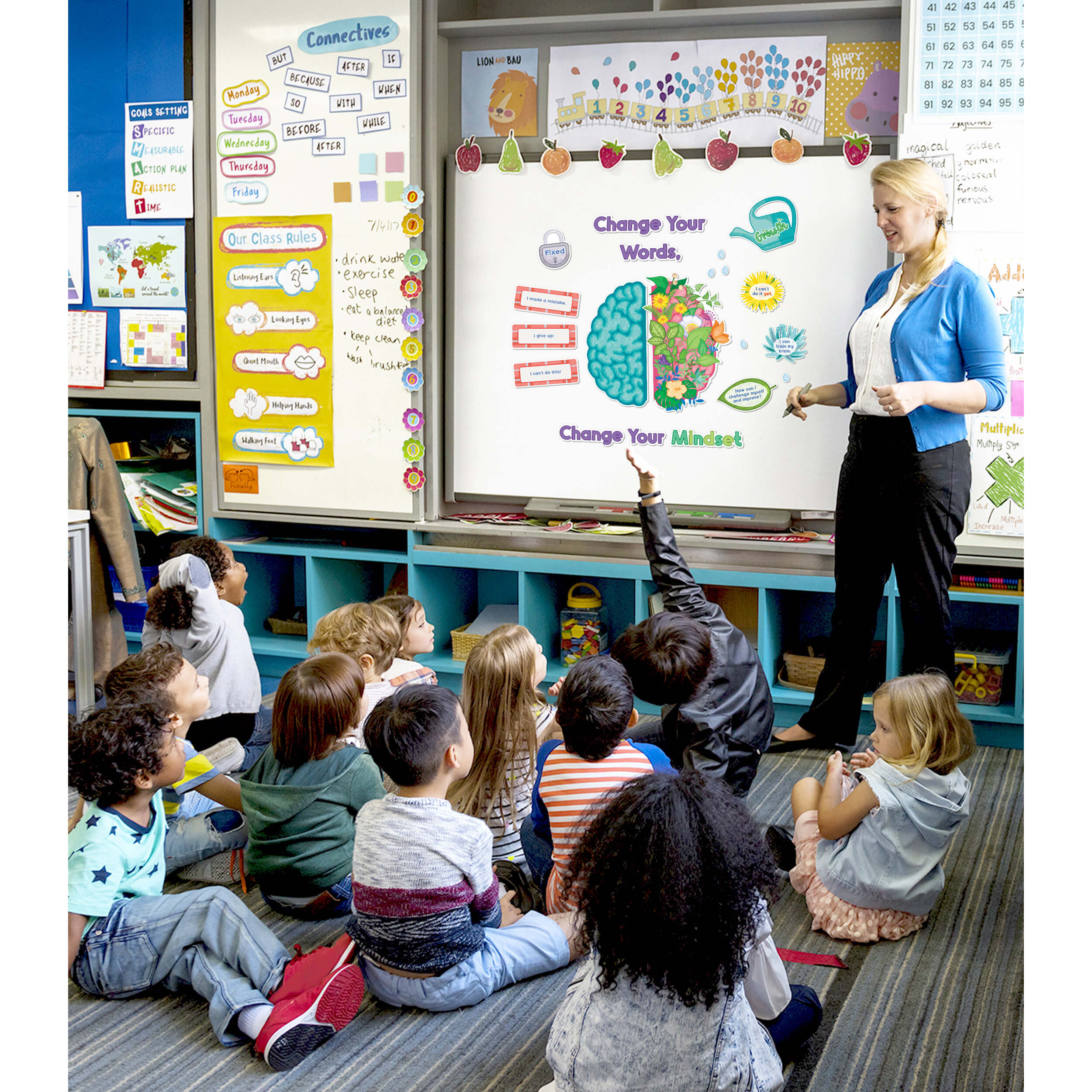 Bloom with a Growth Mindset Bulletin Board Set