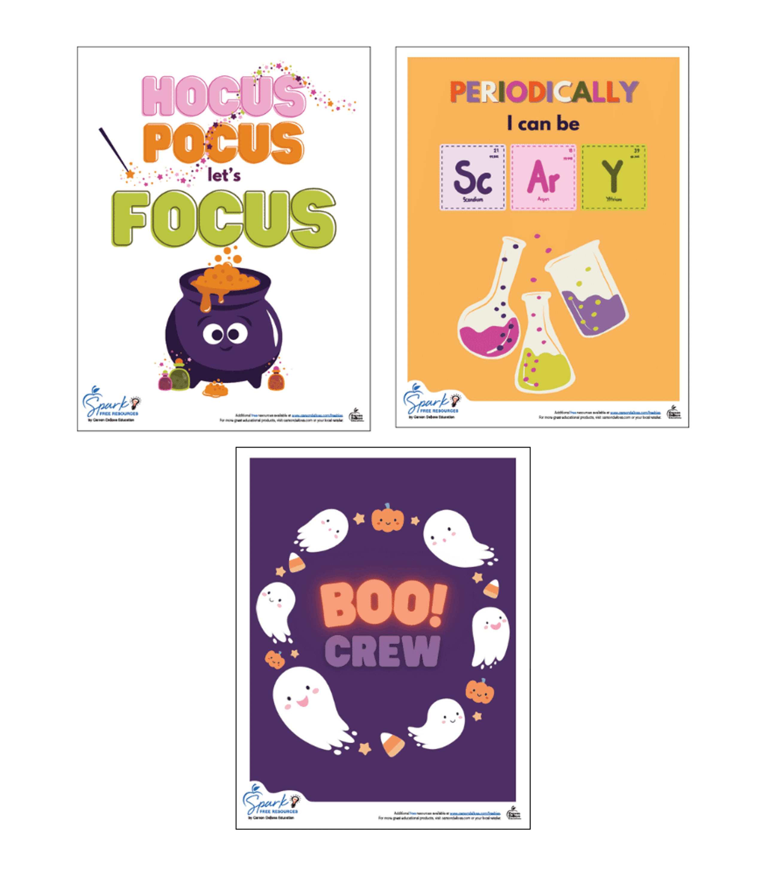 Halloween Classroom Décor Free Posters | Carson Dellosa