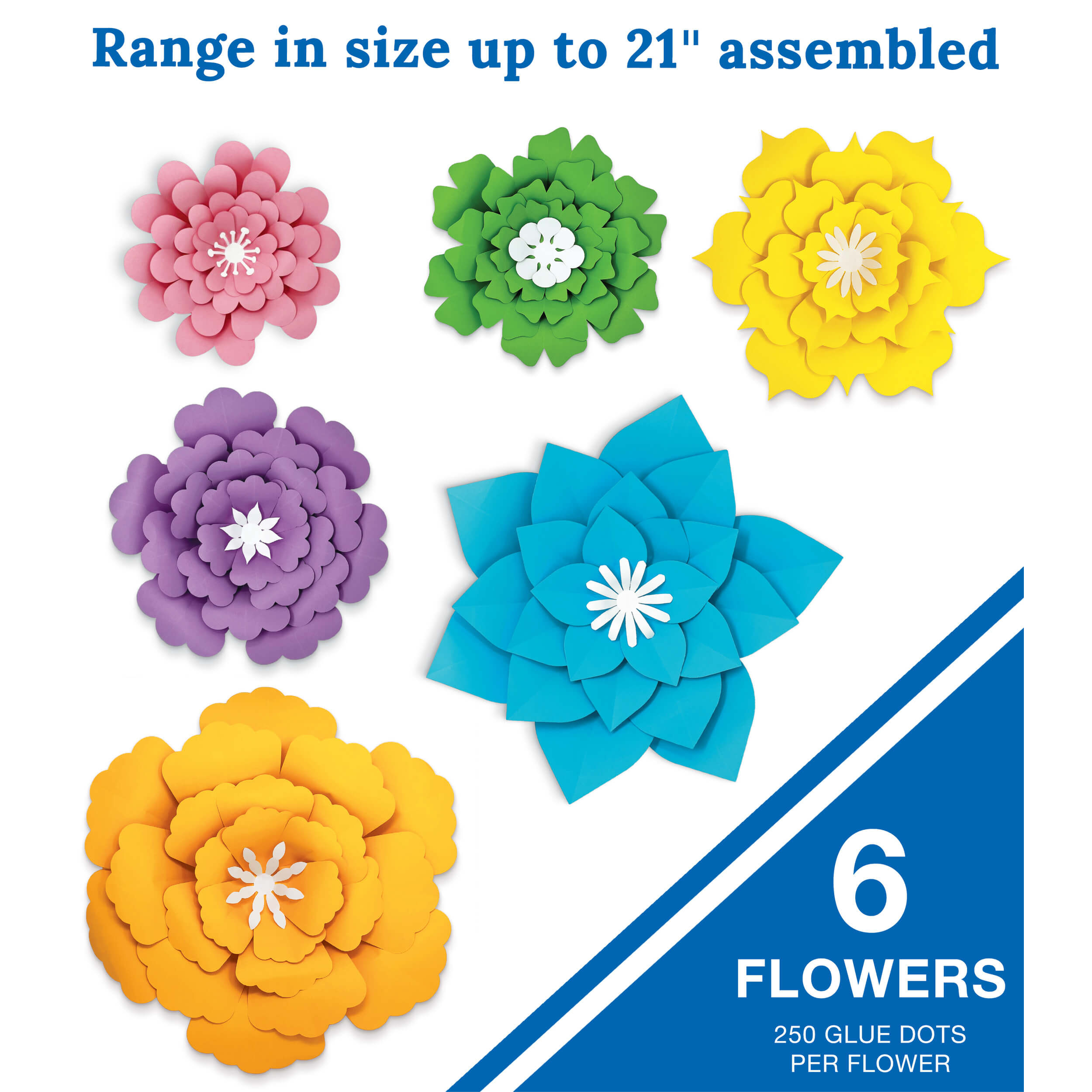 Creatively Inspired Paper Flowers Dimensional Accent