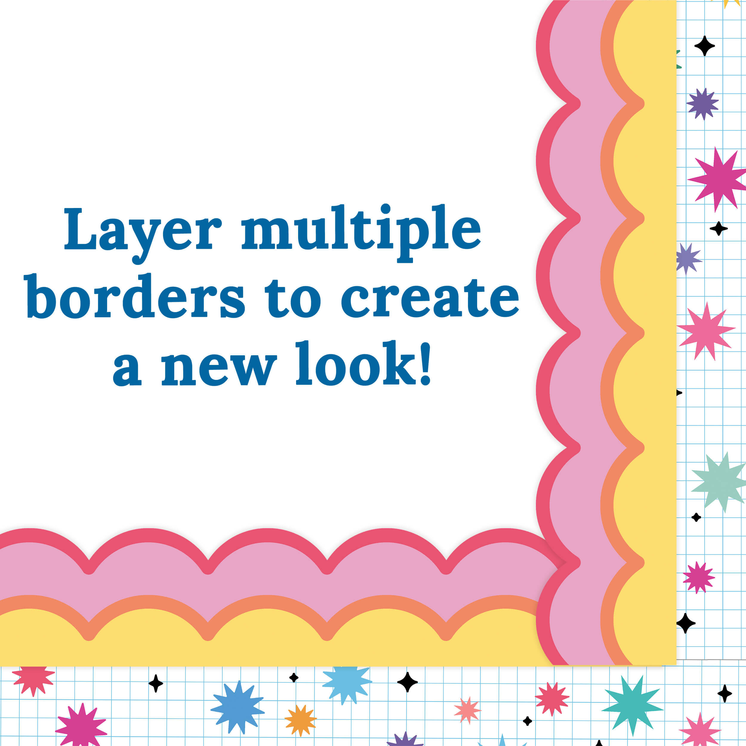 Bursts & Twinkles Straight Bulletin Board Borders