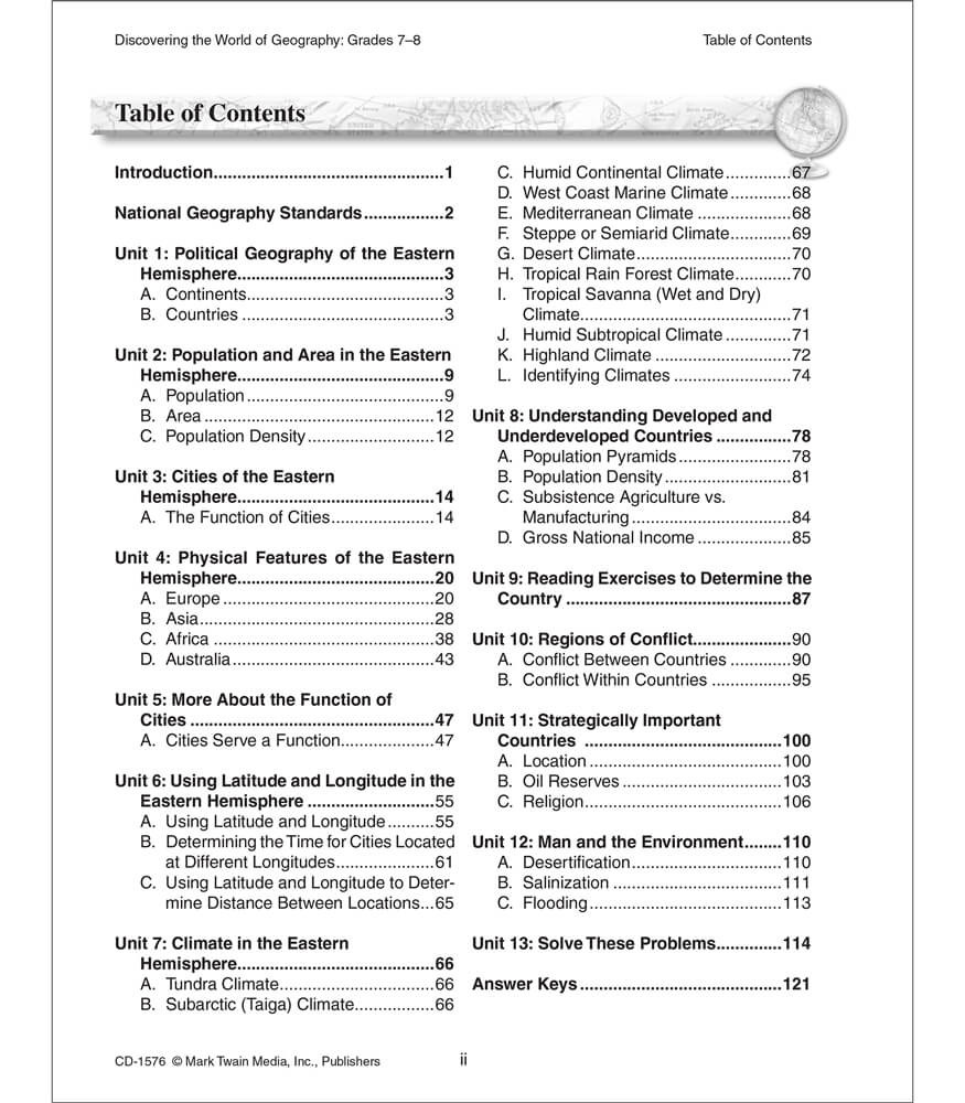 Grade 7-8 Discovering the World of Geography Resource Book eBook