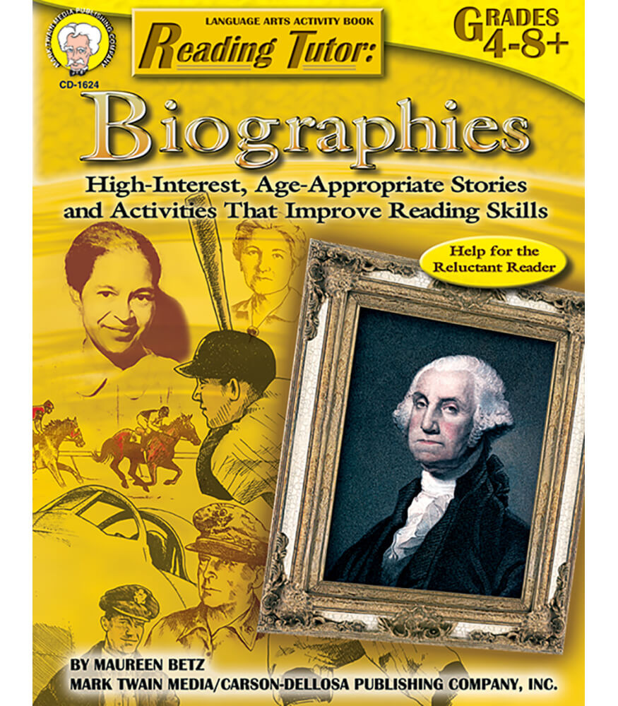 Grade 4-8 Tutor Series Reading Tutor: Biographies Resource Book eBook (PDF)