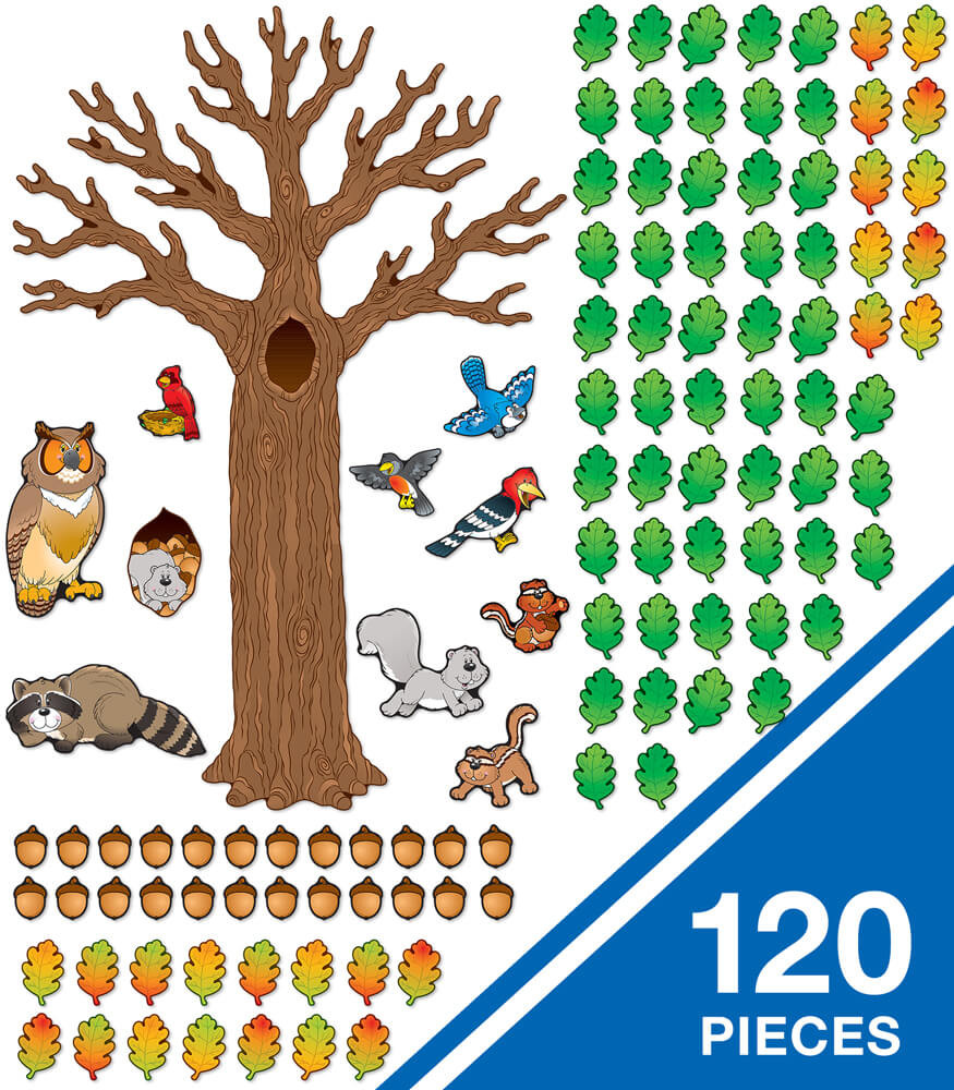 Grade K-5 Big Tree with Animals Bulletin Board Set