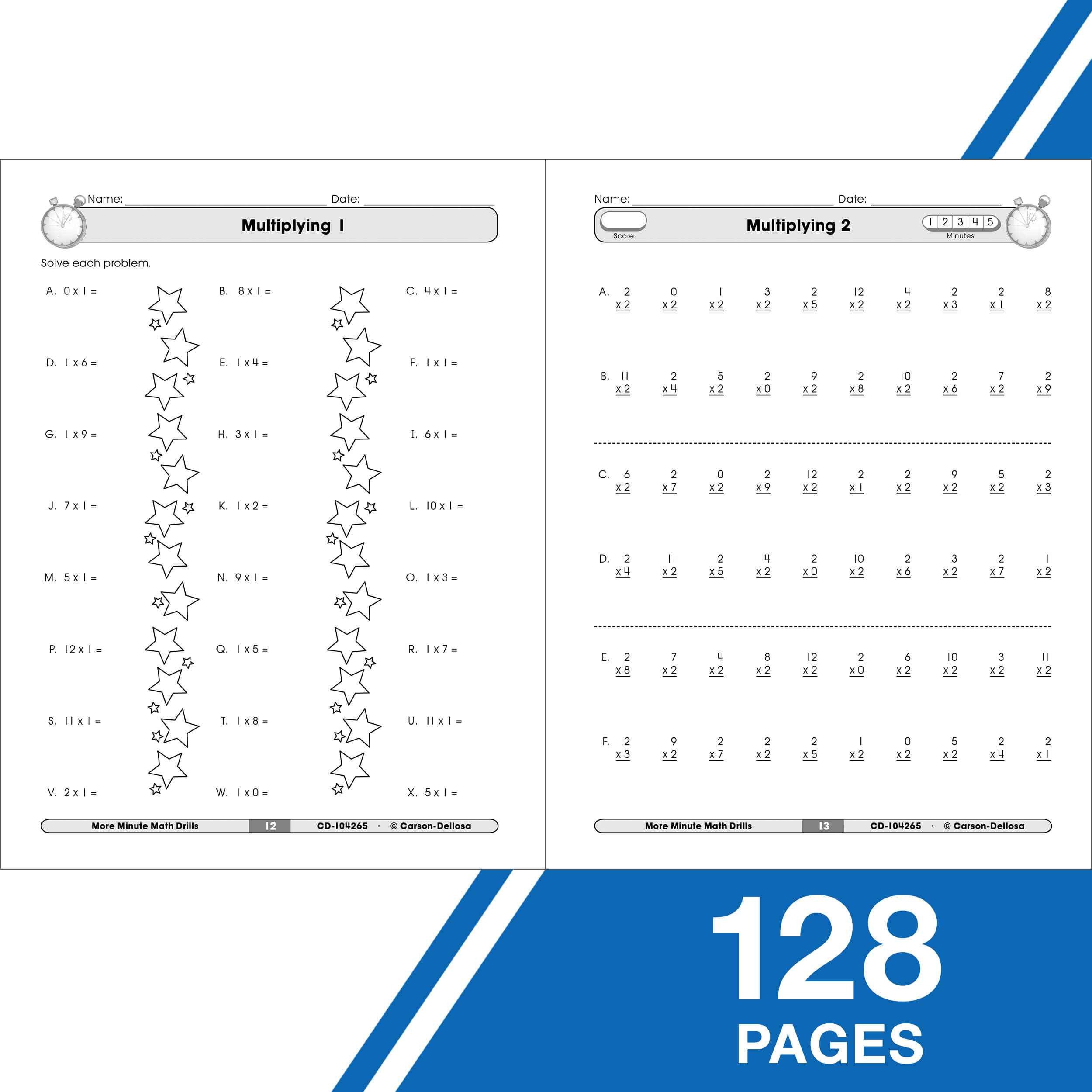 Grade 3-6 More Minute Math Drills Resource Book Paperback