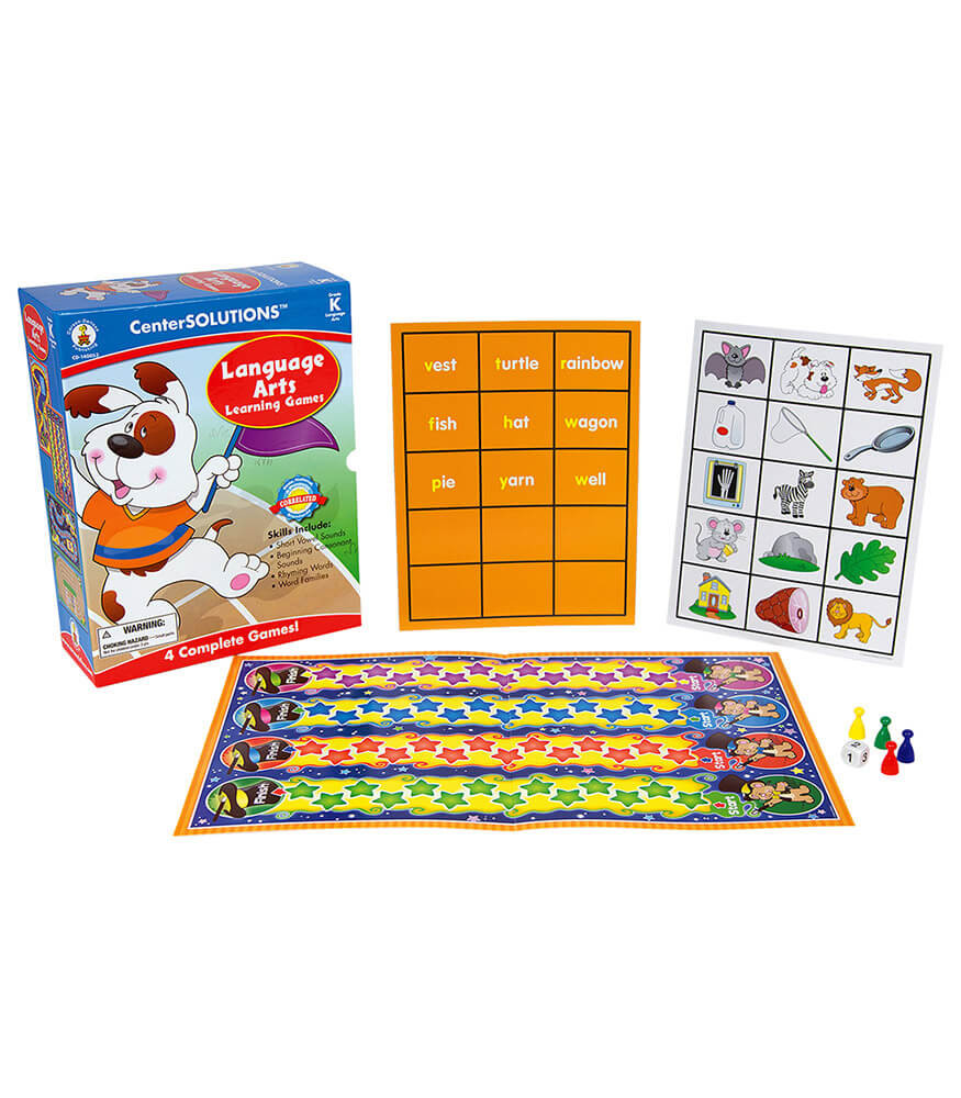 Grade K Language Arts Learning Games Board Game