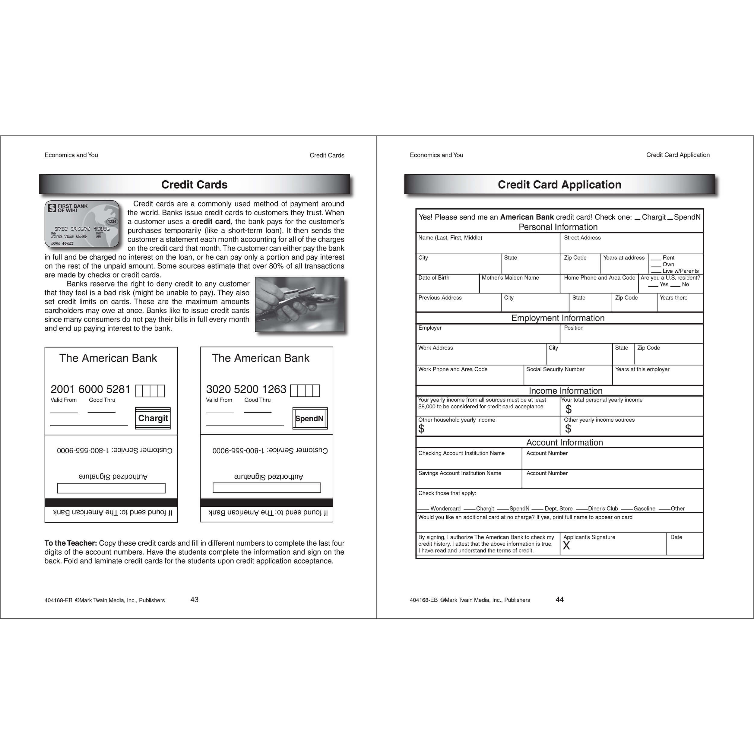 Grade 5-8 Economics and You Resource Book Paperback