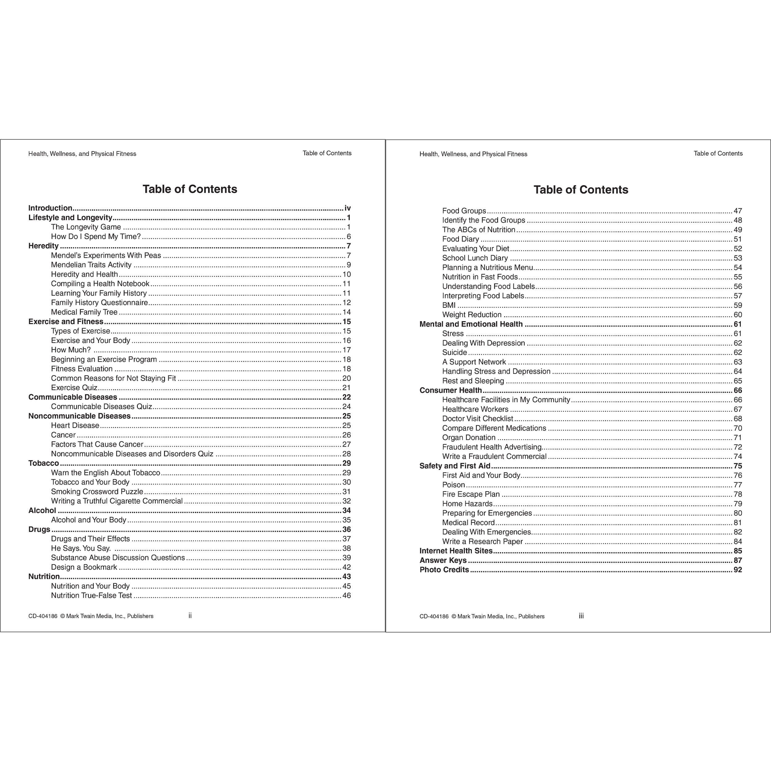 Grade 5-12 Health, Wellness, and Physical Fitness Workbook Paperback