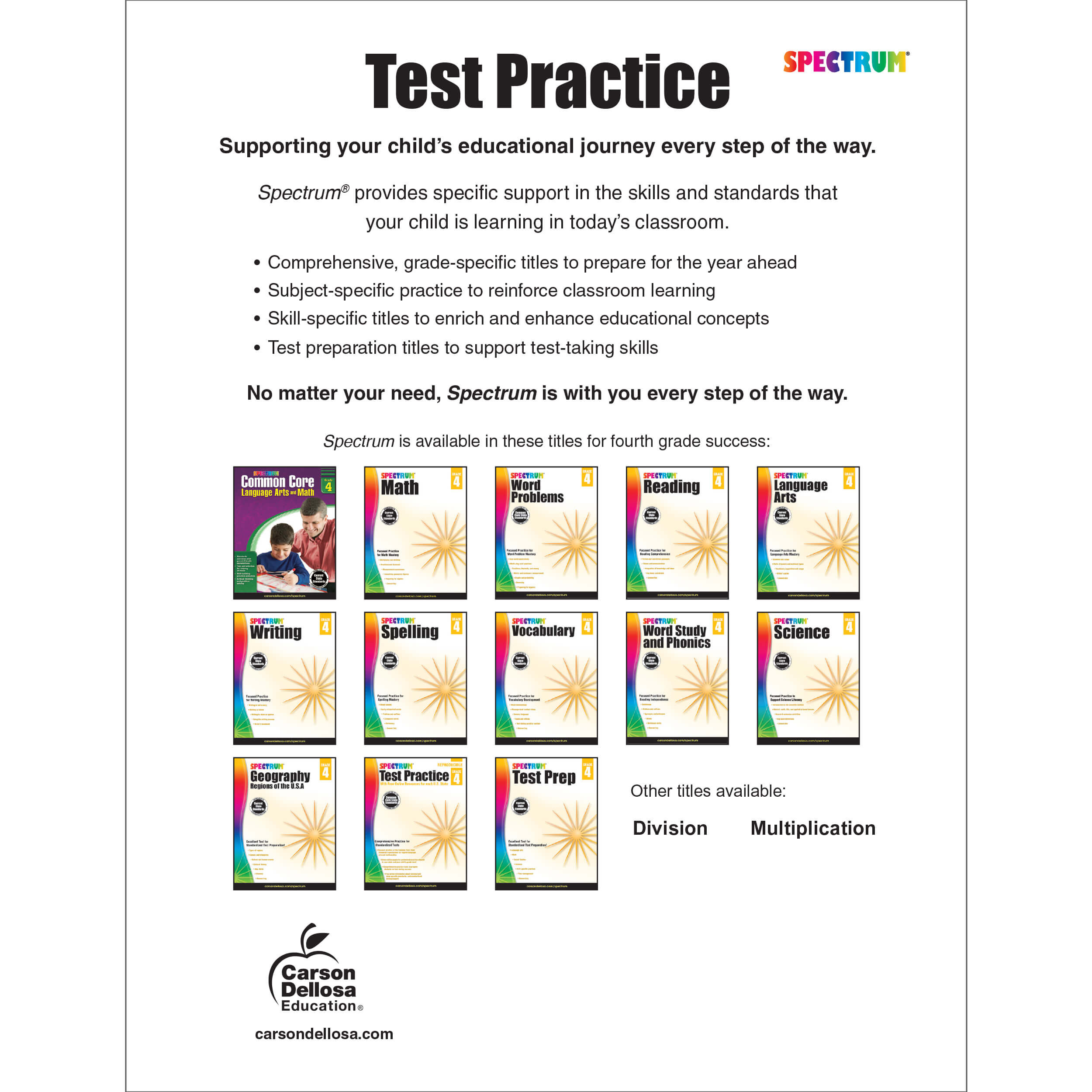 Grade 4 Spectrum Test Practice Workbook eBook (PDF)