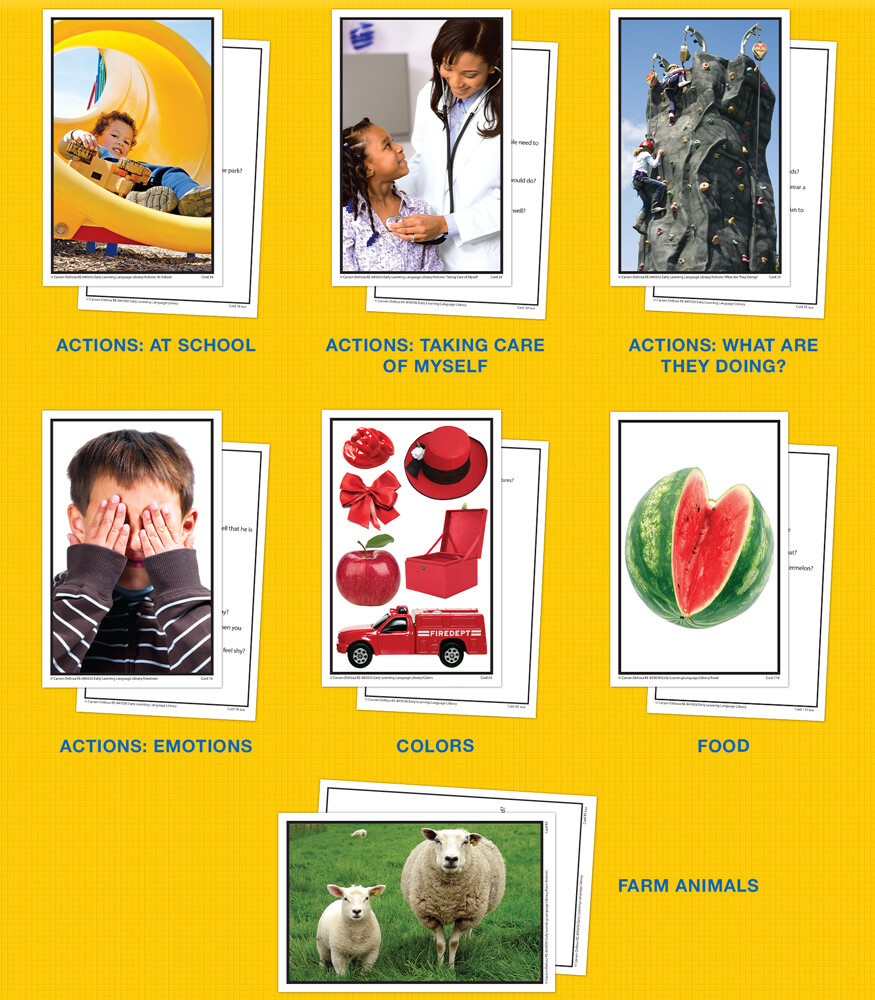 Grade PK-K Early Learning Language Library Learning Cards