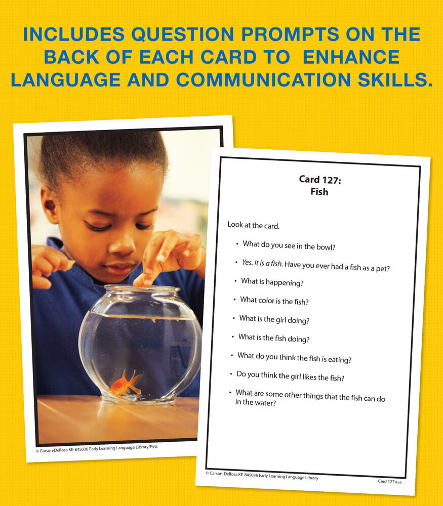 Grade PK-K Early Learning Language Library Learning Cards