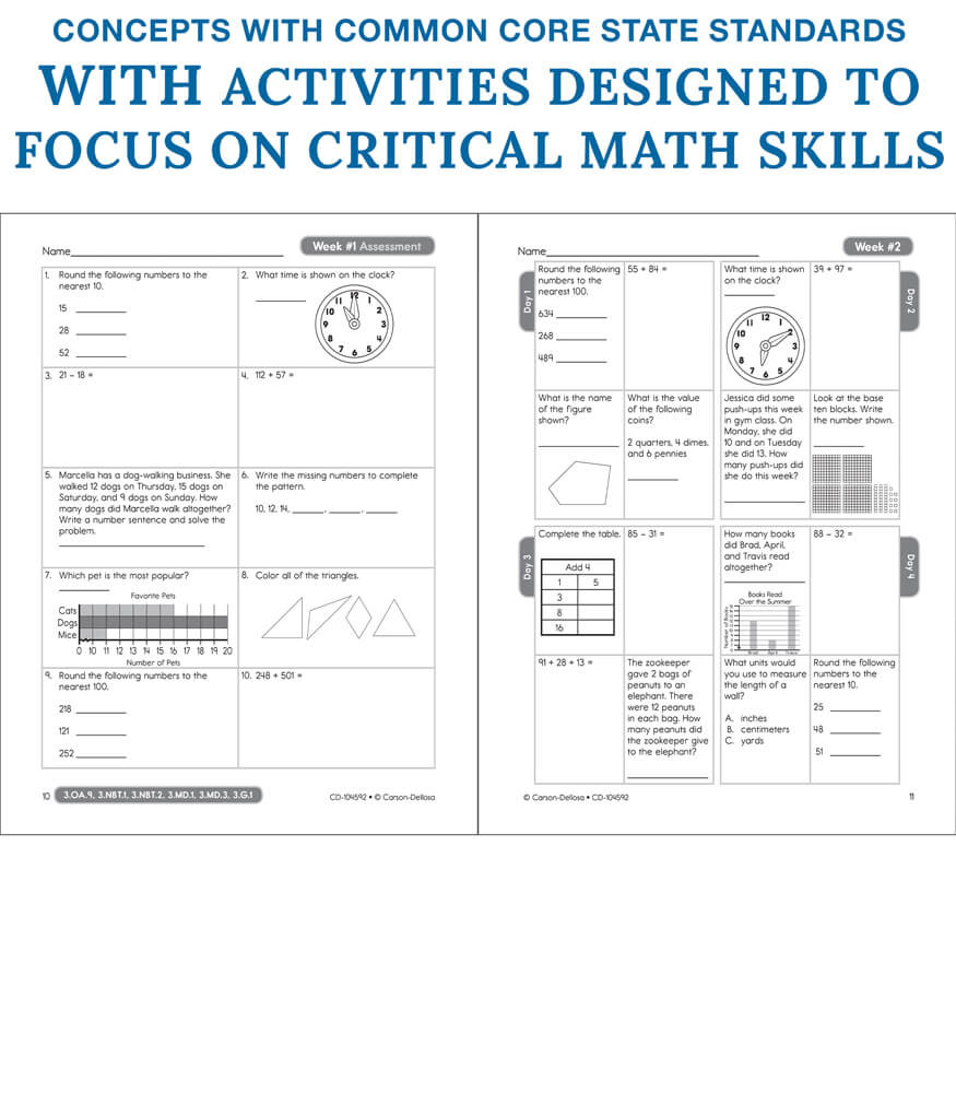 Grade 3 Common Core Math 4 Today Workbook Paperback