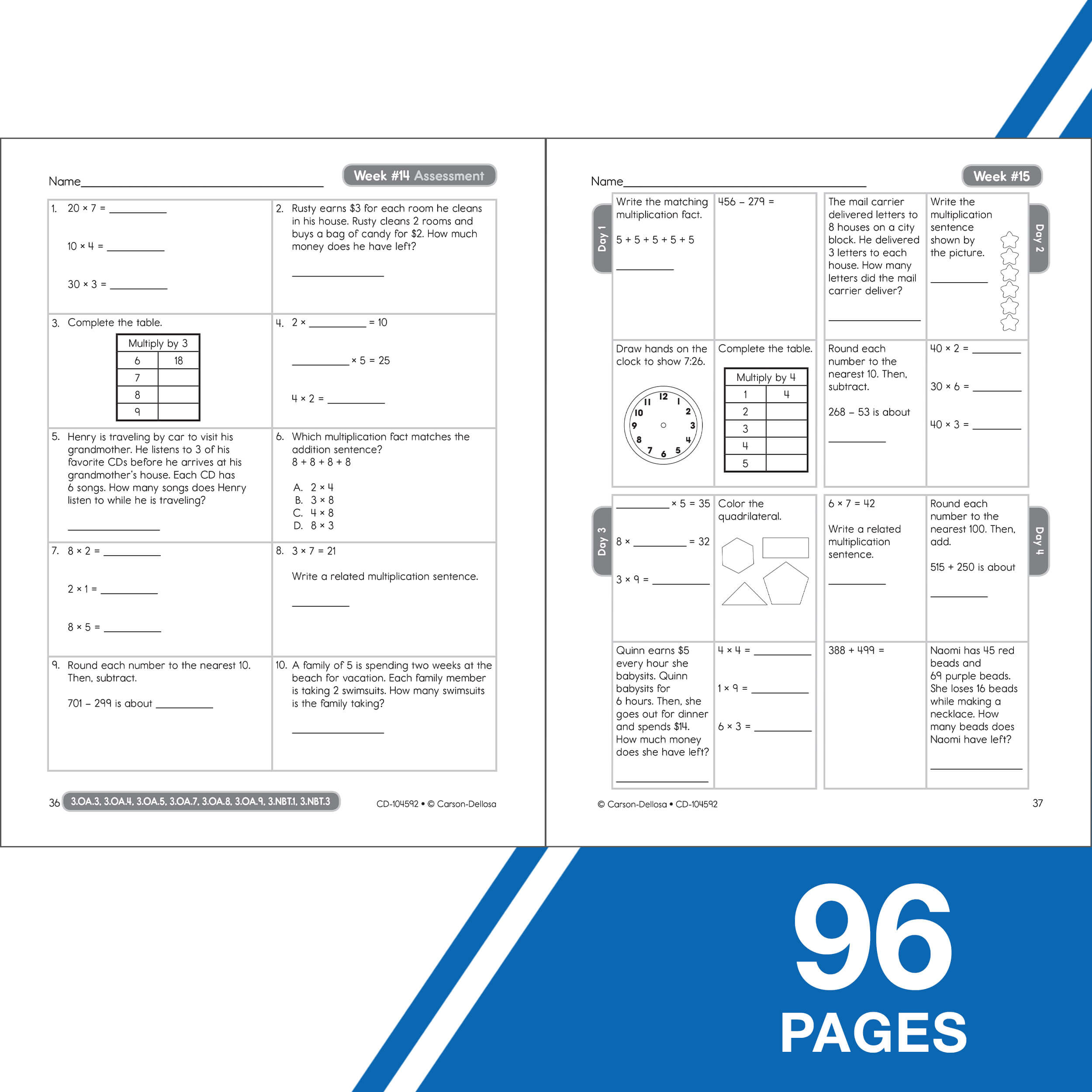 Common Core Math 4 Today Workbook Grade 3 eBook