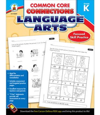 Grade K Common Core Connections Language Arts Workbook eBook