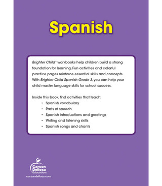 Grade 3 Brighter Child Spanish Workbook eBook (PDF)