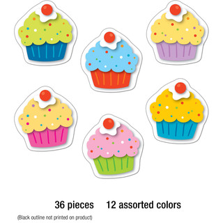 Cupcakes Assorted Mini Cutouts