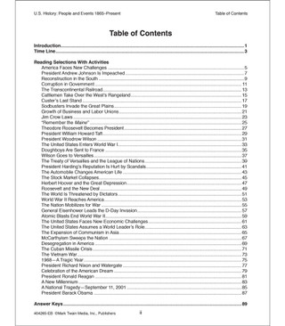 Grade 6-12 U.S. History: People and Events 1865-Present Resource Book ...