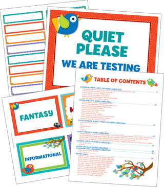 Boho Birds Classroom Printable Labels & Organizers