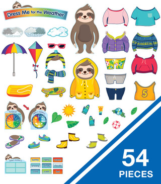 Grade PK-2 Sloth Dress Me for the Weather Bulletin Board Set