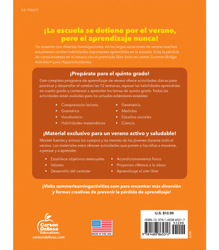 Grade 4-5 Summer Bridge Activities Spanish 4-5 Workbook Paperback