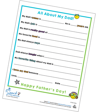Father's Day: All About My Dad Free Printable | Carson Dellosa