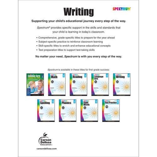 Grade 1 Spectrum Writing Workbook eBook (PDF)