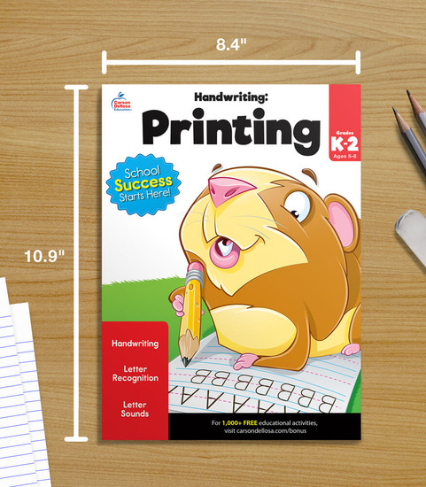 Grade K-2 Handwriting: Printing Workbook Paperback