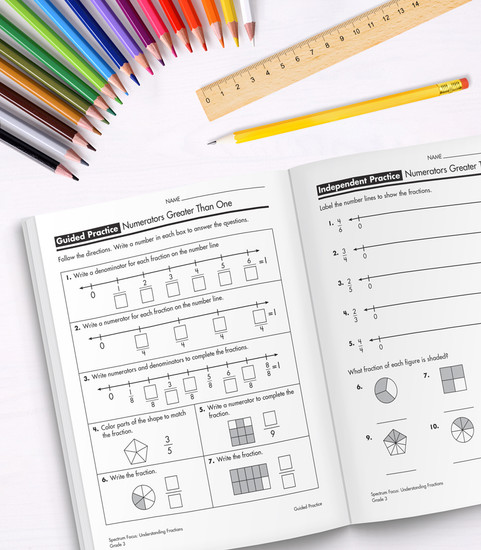 Spectrum Focus: Understanding Fractions Workbook Grade 3 eBook
