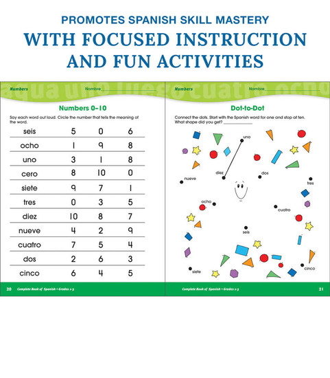 Grade 1-3 The Complete Book of Spanish Workbook Paperback